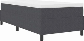 Postel s boxspringem Tmavě šedá a bílá 90 x 190 cm 3337438