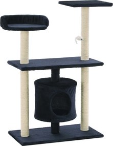 Škrabadlo pro kočky se sisalovými sloupky 95 cm tmavě modré 170516