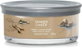 Yankee Candle vonná svíčka Signature Tumbler 5 knotů Amber & Sandalwood 340g