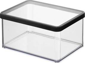 Hranatá plastová dóza na potraviny LOFT černá 2,25 l