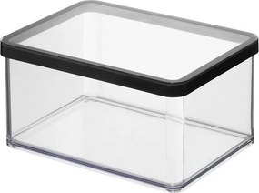 Hranatá plastová dóza na potraviny LOFT černá 2,25 l