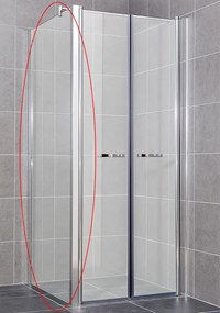 ARTTEC P-90 chrome - Pevná stěna 90 cm ke sprchovým dveřím COMFORT čiré sklo PAN04486