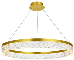 Toolight Toolight, LED závěsné osvětlení 80cm, 50W, 3000K, LHJ047-CP, zlatá lesklá, OSW-50022