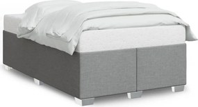 Rám postele bez matrace světle šedá 120 x 200 cm textil 3284464