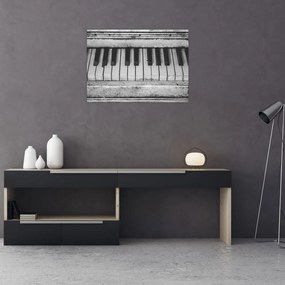 Skleněný obraz starého klavíru (70x50 cm)