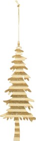 Ozdoba na vánoční stromek Tin vánoční stromek zlatá