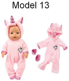 Oblečky Baby Born - plyšové overaly Motiv: model 13