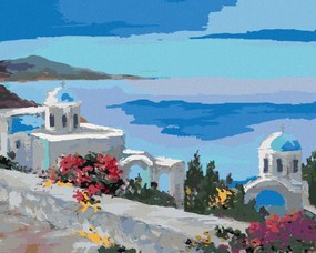 zuty zuty - malování podle čísel - santorini ii, 40x50 cm, plátno