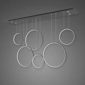 LED závěsné světlo Rings No.8 black 180 cm 3000K