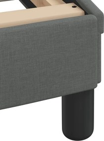 Postel s matrací Hvar tmavě šedá 140 x 190 cm textil 3208528