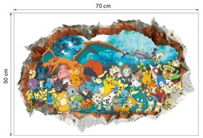 Samolepka na zeď POKEMON 50x70 cm