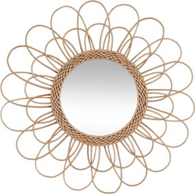 Zrcadlo Flower, hnědé