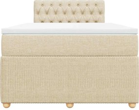 Box spring postel s matrací krémová 120x200 cm textil 3287435