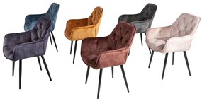 Designová židle Garold šedý samet