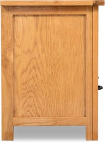 TV stolek 90 x 35 x 48 cm masivní dubové dřevo 244466