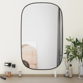 Nástěnné zrcadlo černé 80 x 50 cm