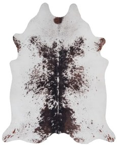Obsession, Kusový koberec Toledo 191 brown white, 155x190 tvar kožešiny, bílá, hnědá, obývací pokoj