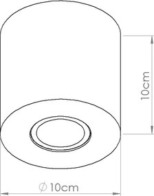 Sollux Lighting Stropní lampa ORBIS betonová béžová
