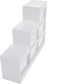 Regál pyramida, bílá, TRINIS