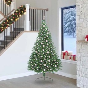 Umělý osvětlený vánoční stromeček Zelená 240 cm PVC 3397039