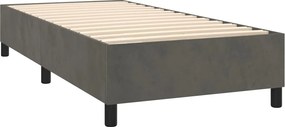 vidaXL Box spring postel s matrací 90x190 cm samet [3142876] Barva: světle šedá