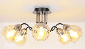 Černo-zlaté stropní svítidlo Unica pro žárovku 5x E27  - Candellux