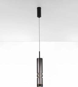 Šedé skleněné LED závěsné svítidlo ø 8 cm Bento – Nova Luce