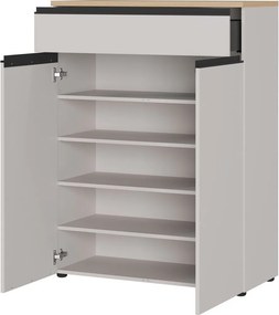 Šedobéžová/ve světle přírodní barvě skříňka 90x120x41 cm Cormano – Germania