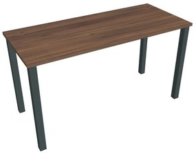 Stůl pracovní rovný 140 cm hl. 60 cm - Hobis Uni UE 1400 Dekor stolové desky: ořech, Barva nohou: černá