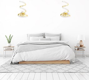 Toolight - LED nástěnná lampa SPRING UP APP830-W, zlatá, OSW-09182