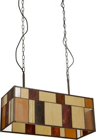 Kovové závěsné svítidlo se skleněným stínidlem Waldorf – Premier Housewares