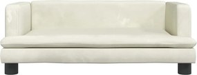 Pelíšek pro psy krémový 80 x 45 x 30 cm samet 171900