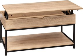 Kávový stolek s výsuvnou deskou ALIAJ,  95 x 50 x 51 cm