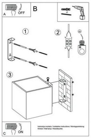 Nástěnné svítidlo SOLLUX Quad 1 G9 1x40W bez zdroje SL.0057
