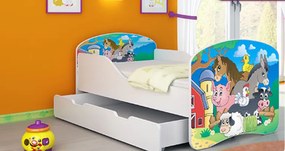 Dětská postel - Farma - 160x80 cm + šuplík