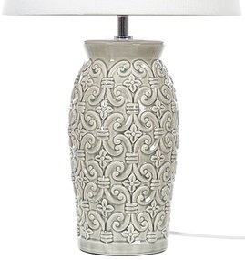 Keramická stolní lampa šedá KHOPER Beliani