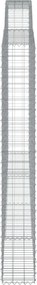 Klenutý gabionový koš 400 x 30 x 220/240 cm pozinkované železo 153531