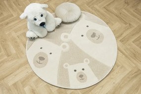 Koberec Tanami Kids B7858A krémový / béžový kruh