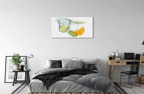 Obrazy na plátně Voda kiwi oranžový 140x70 cm
