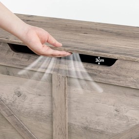 Truhla s úložným prostorem a lavicí Vasagle Sabil 100 cm šedohnědá