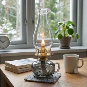 Brilagi - Petrolejová lampa MERLIN kouřová/šedá