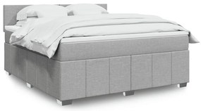 Box spring postel s matrací světle šedá 180 x 200 cm textil 3289440
