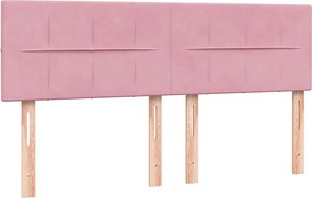 Box spring postel s matrací růžová 160x210 cm samet 3317534