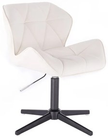 LuxuryForm Židle MILANO na černém kříži - bílá