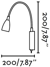 FARO 41019 - LED Nástěnná lampa LOKE LED/3W/230V