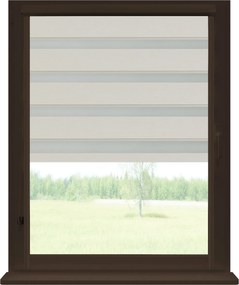 Dekodum Roleta den a noc v hnědé kazetě zatemňovací, barva látky Písková Šířka (cm): 89, Výška (cm): Balkonová (do 200 cm), Strana mechanismu: Levá