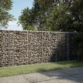 Gabionový koš s víkem 200 x 50 x 100 cm pozinkované železo 3295143