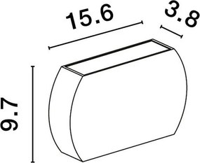 NV 9492630 Venkovní nástěnné svítidlo PARRIS antracitový hliník a čiré sklo LED 7.7W 3000K 220-240V 253st. IP65 - NOVA LUCE