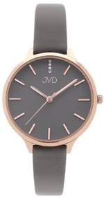 Dámské módní designové hodinky JVD JZ201.4 s řemínkem z pravé kůže