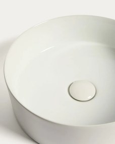 Bílé keramické kulaté umyvadlo ø 36 cm Ovara – Kave Home